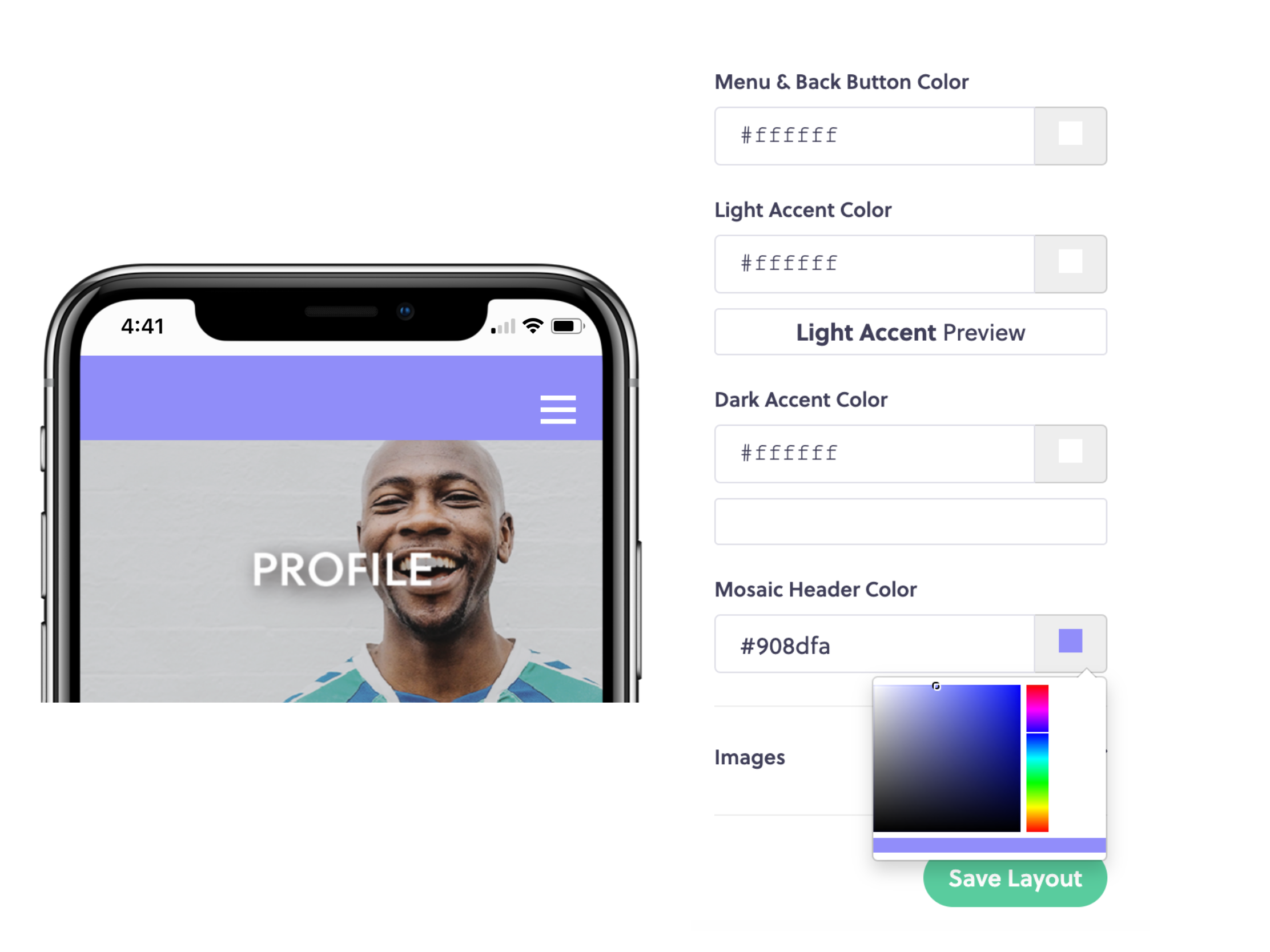 Mosaic App Layout – Aware3
