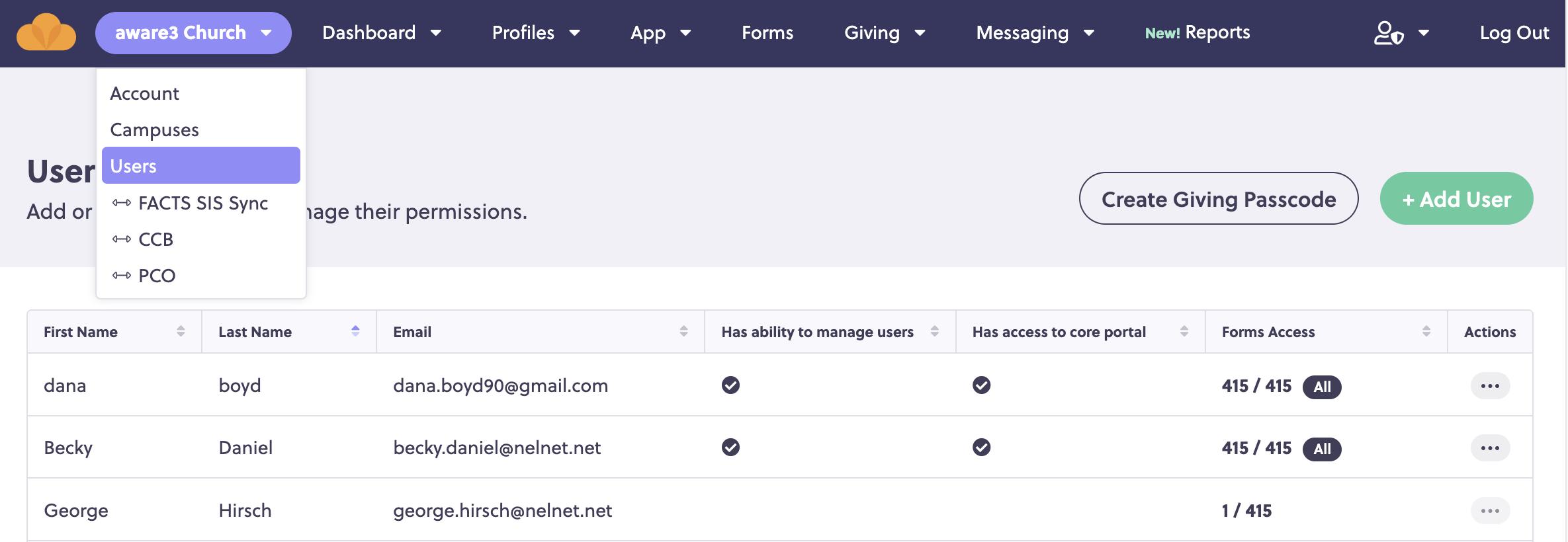 Adding Admins – Aware3